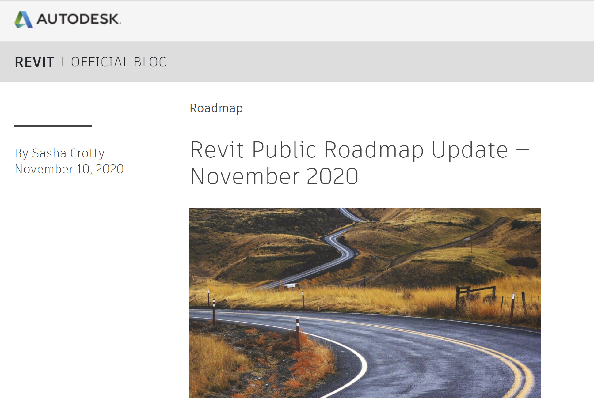La feuille de Route de Revit est disponible, plus interactive et ...